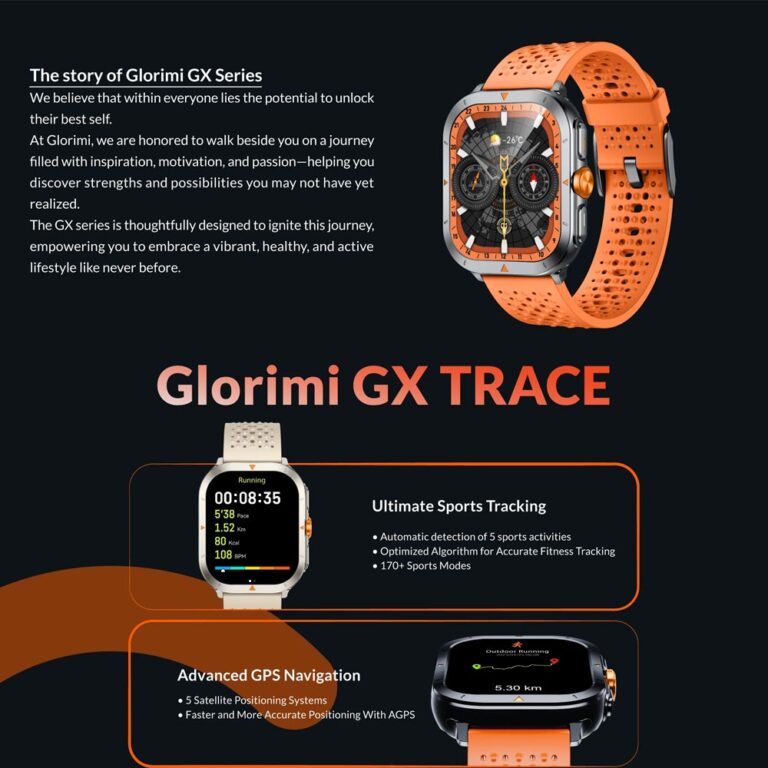 ساعت هوشمند گلوریمی مدل Glorimi GX Trace